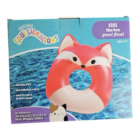 Kellytoy | Toys | Big Mouth X Squishmallow Fifi The Fox 4ft Pool Float ...